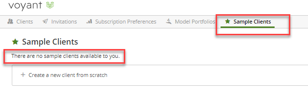 How to manage Sample Clients in your subscription – Have a question?