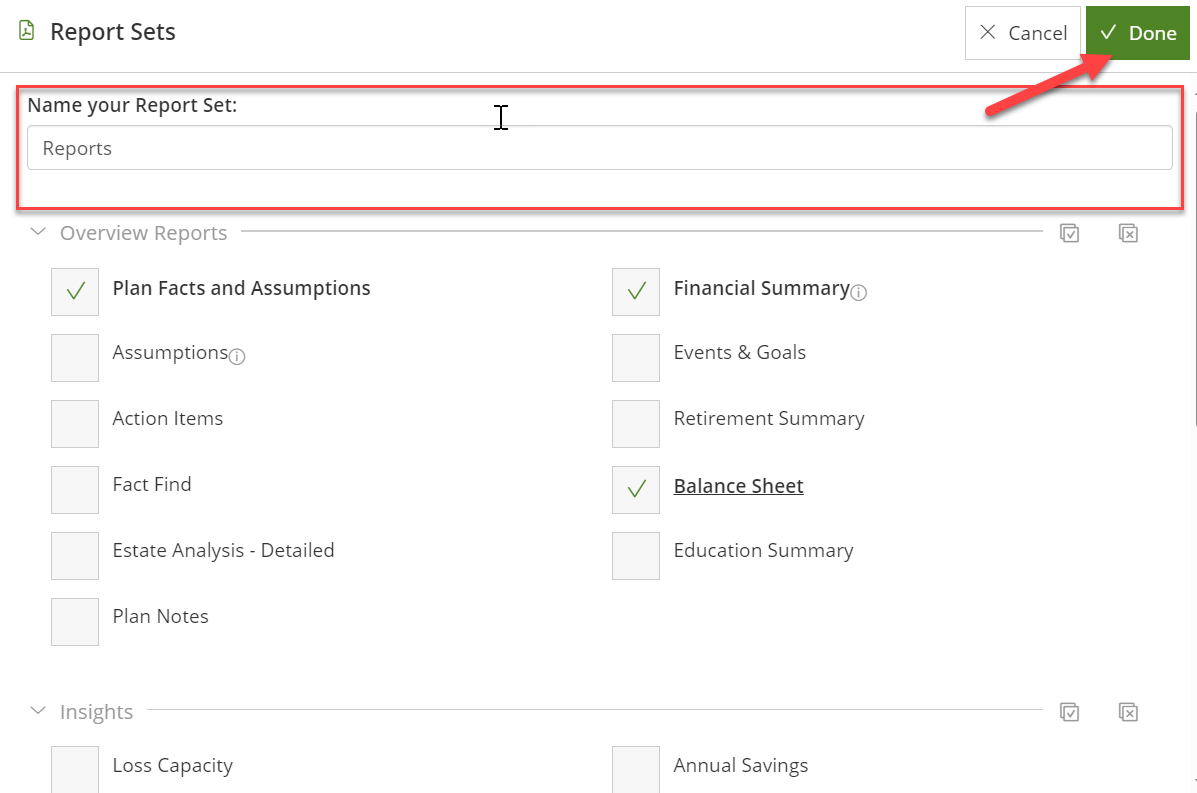 Report Sets - How to select and save a reusable set of reports - UK ...